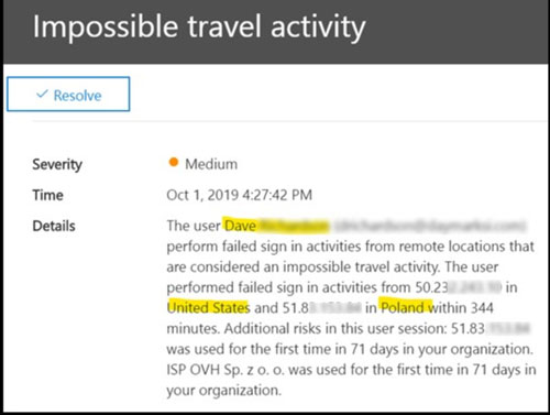 Understanding Office 365 Impossible Travel